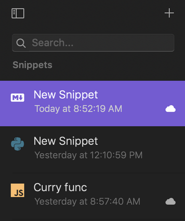 Snippets interface section overview of our soft | SnipperApp 2 Documentation